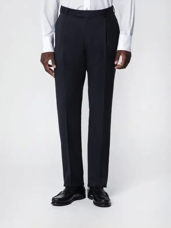 LUIGI BIANCHI Single-breasted Pure Virgin Wool Suit With Notch Lapels