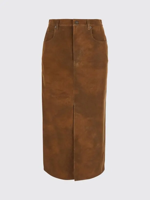 Isabel Marant Étoile Bisane High-waisted Cotton Midi Pencil Skirt - Brown