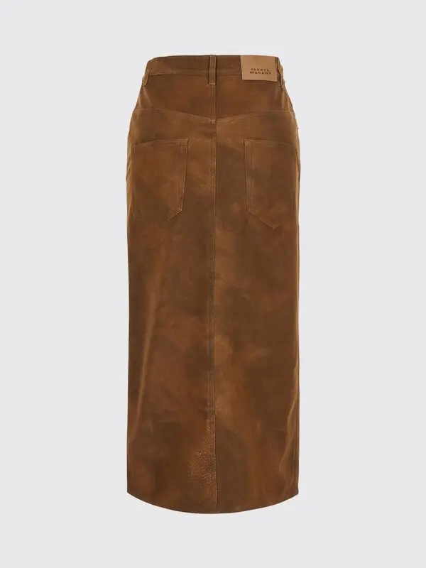 Isabel Marant Étoile Bisane High-waisted Cotton Midi Pencil Skirt - Brown