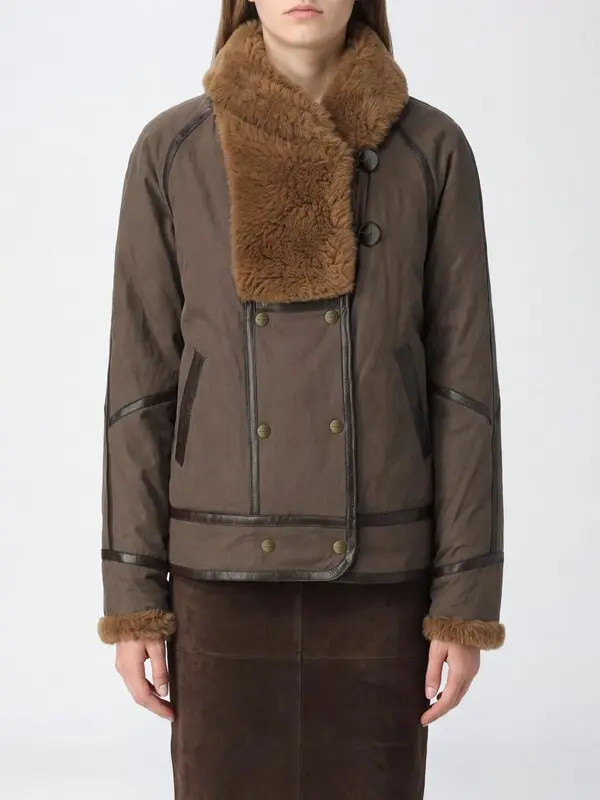 Isabel Marant Étoile Olinka Double-breasted Faux Fur Jacket With Lapel Collar