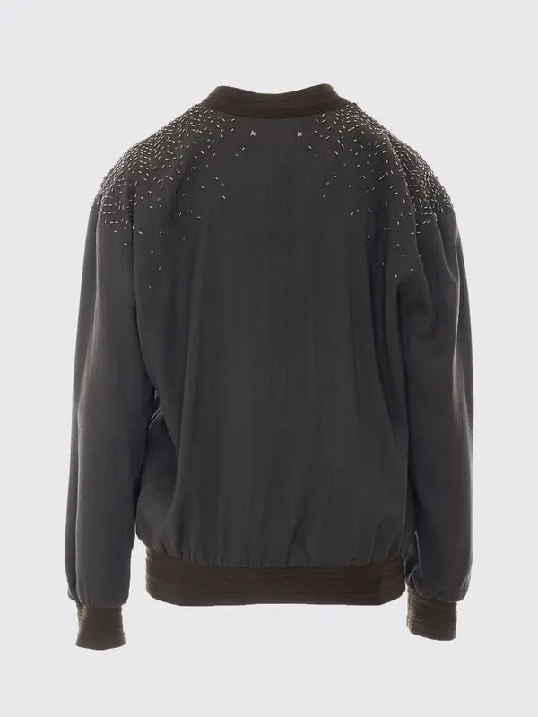 GOLDEN GOOSE V-neck Virgin Wool Blend Cardigan With Crystals