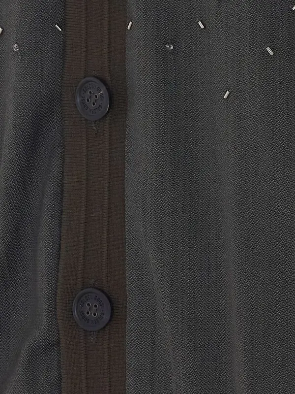 GOLDEN GOOSE V-neck Virgin Wool Blend Cardigan With Crystals