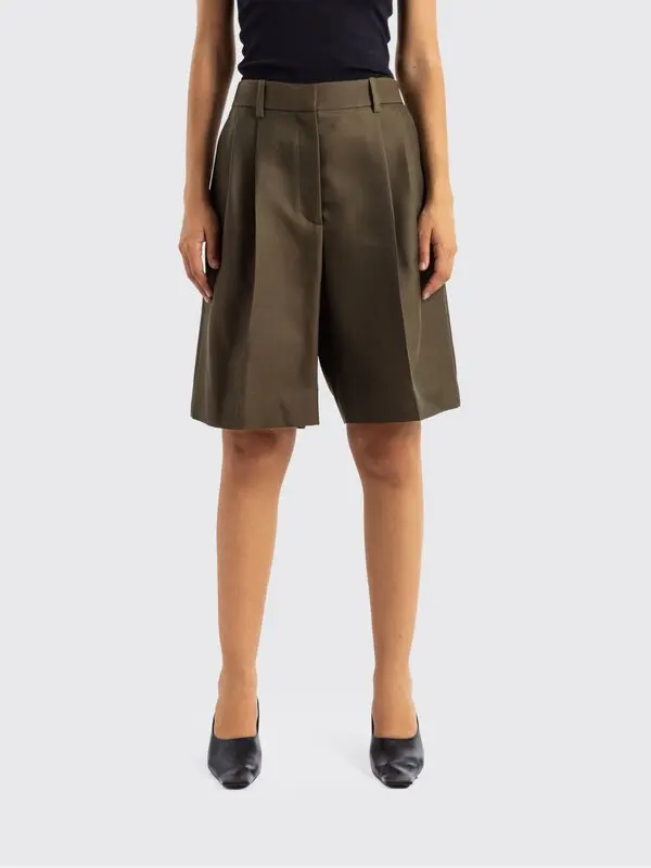Khaite Knee-length Tailored Shorts In Wool And Silk Blend