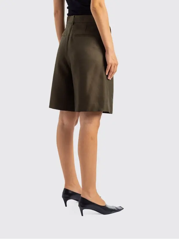 Khaite Knee-length Tailored Shorts In Wool And Silk Blend