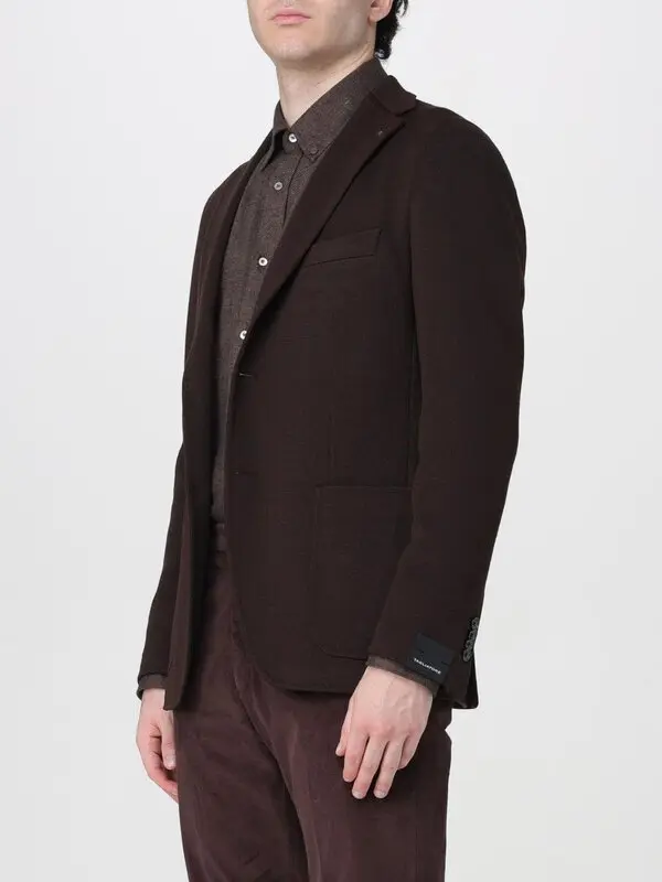 Tagliatore Slim Fit Single-breasted Cotton Blazer With Patch Pockets