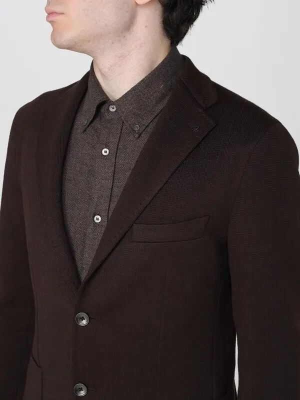Tagliatore Slim Fit Single-breasted Cotton Blazer With Patch Pockets