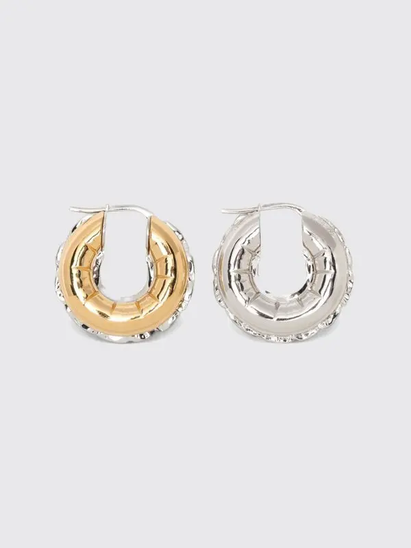 Loewe Blown Inflated Hoop Earrings In Gilded Brass - Gold