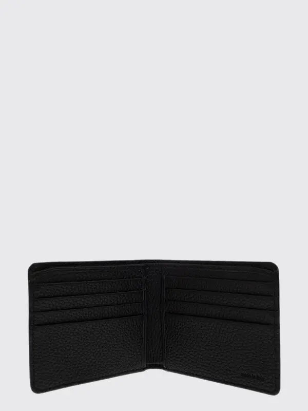 Brioni Grained Calfskin Bifold Wallet With Eight Card Slots