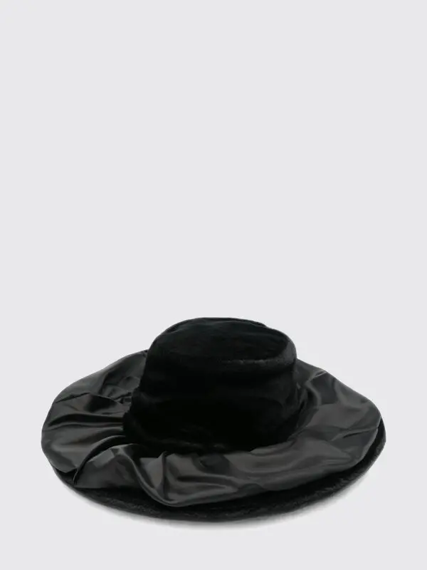 Junya Watanabe Wide-brim Hat In Synthetic Fibers - Black