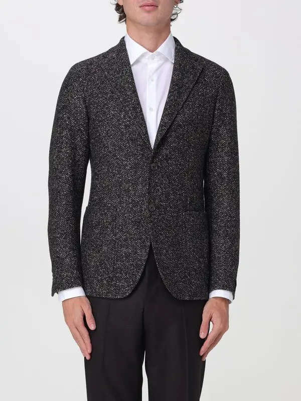 Tagliatore Slim Fit Single-breasted Wool Blend Blazer With Patch Pockets - Fa01