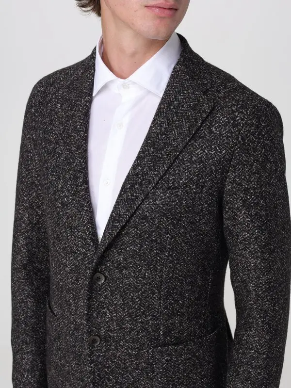Tagliatore Slim Fit Single-breasted Wool Blend Blazer With Patch Pockets - Fa01
