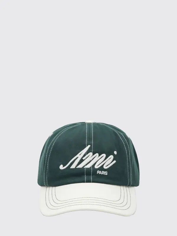 AMI Paris Cotton Baseball Cap With De Coeur Logo - Ivory