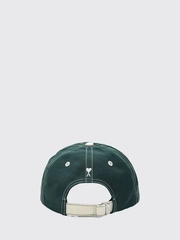 AMI Paris Cotton Baseball Cap With De Coeur Logo - Ivory