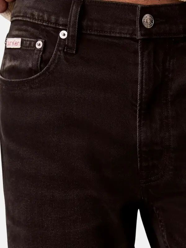 Calvin Klein Tapered Fit Mid-rise Cotton Denim Jeans
