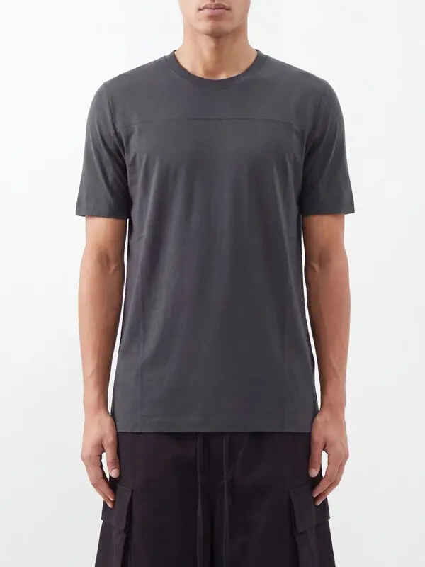THOM KROM Crew-neck Short-sleeved T-shirt In Viscose Blend - Black