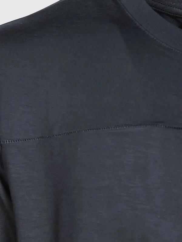 THOM KROM Crew-neck Short-sleeved T-shirt In Viscose Blend - Black