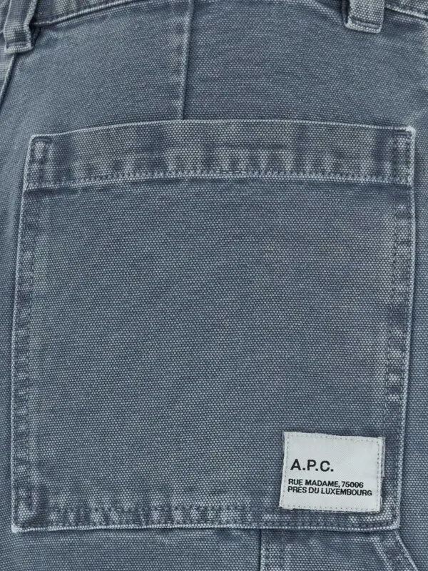 A.p.c. Dan Wide-leg Cotton Denim Jeans With Mid-rise Waist - Blue