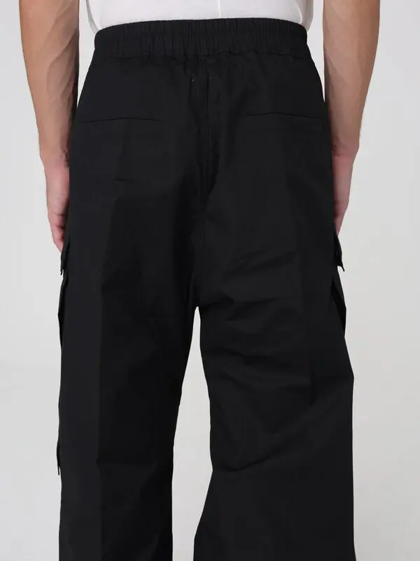 Rick Owens Cargobelas Wide-leg Cargo Trousers In Stretch Cotton With Drawstring