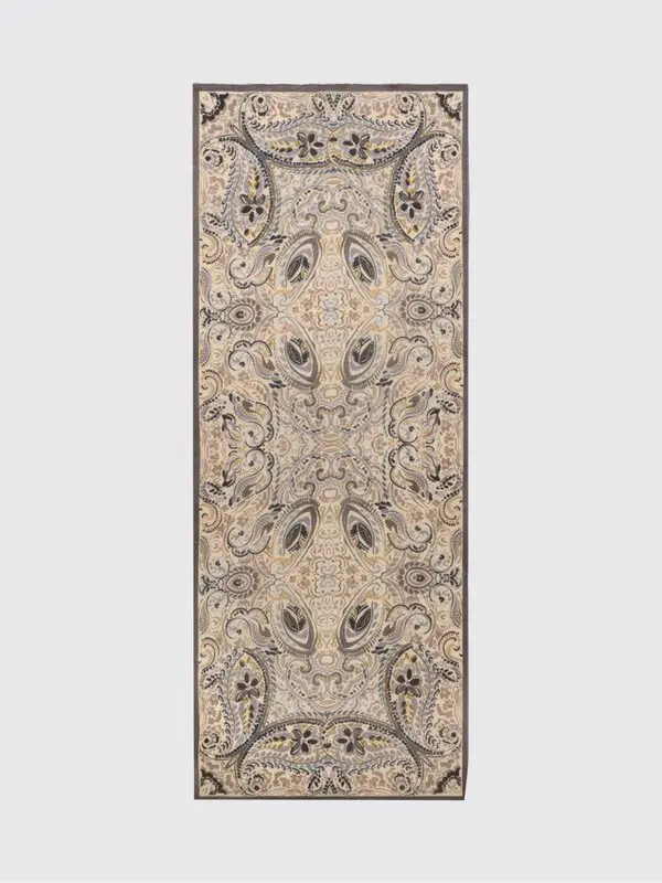 Etro Paisley Print Wool, Cashmere And Silk-blend Scarf