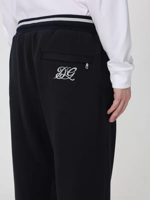 Dolce & Gabbana Cotton Jogging Trousers With Elasticated Waist And Embroidered Logo