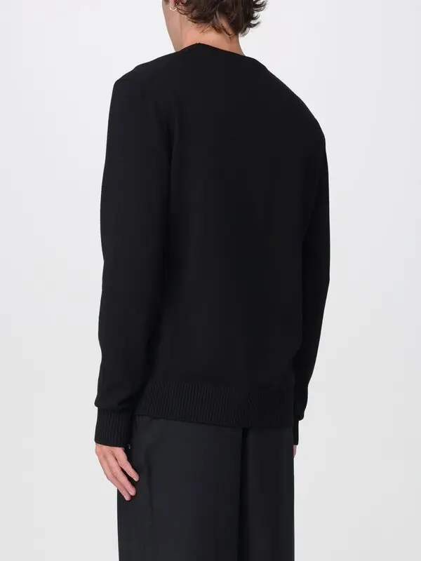 Dolce & Gabbana Crewneck Jumper In Pure Virgin Wool With Chest Logo Embroidery