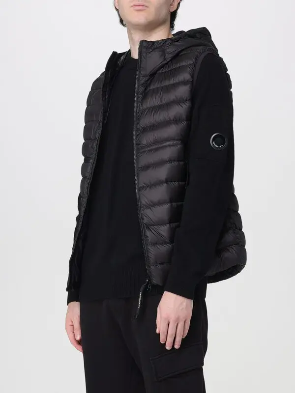 C.P. COMPANY Quilted Nylon Padded Gilet With Hood And Iconic Goggle Lenses