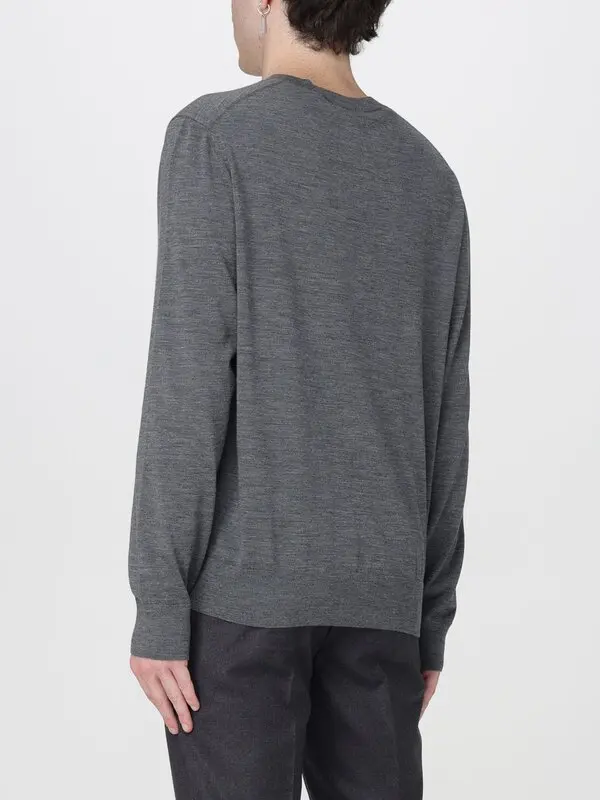Burberry Crewneck Sweater In Pure Wool With Embroidered Ekd Logo