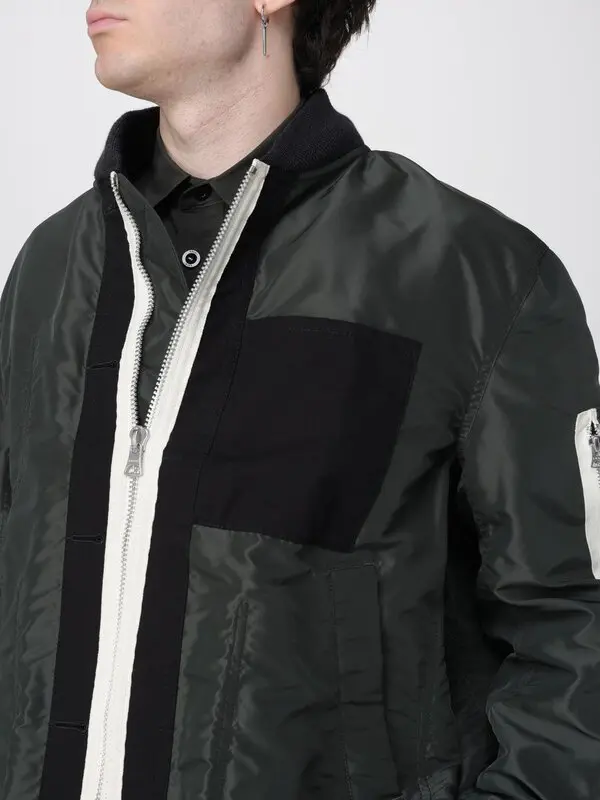 Sacai Reversible Ripstop Nylon Shirt Jacket With A Relaxed Fit