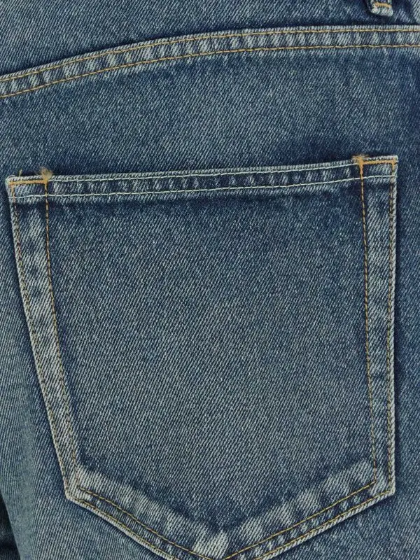 THE ROW Mid-rise Straight Leg Jeans In Cotton Denim With Five Pockets
