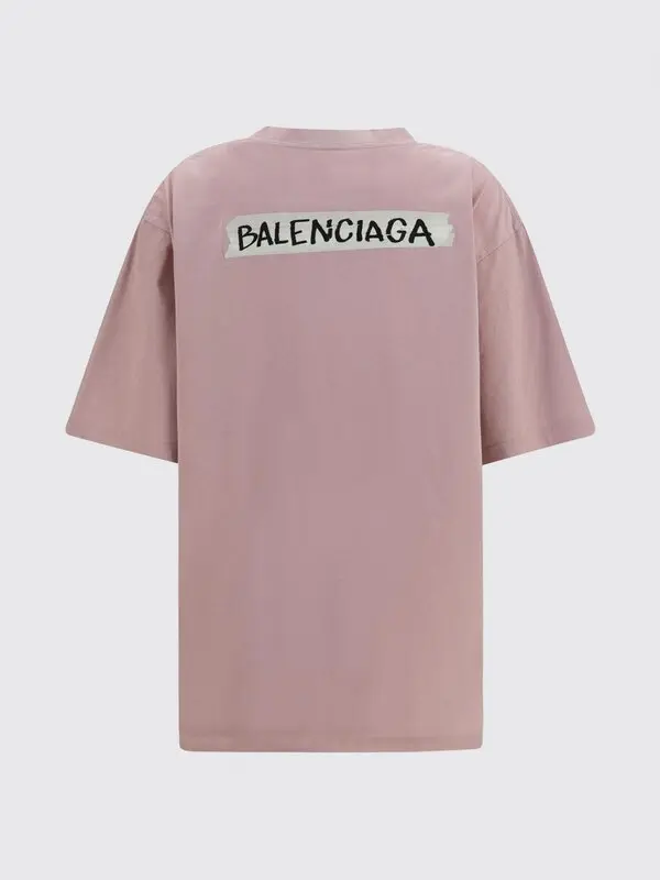 Balenciaga Relaxed Fit Cotton T-shirt With Contrast Logo And Dropped Shoulders