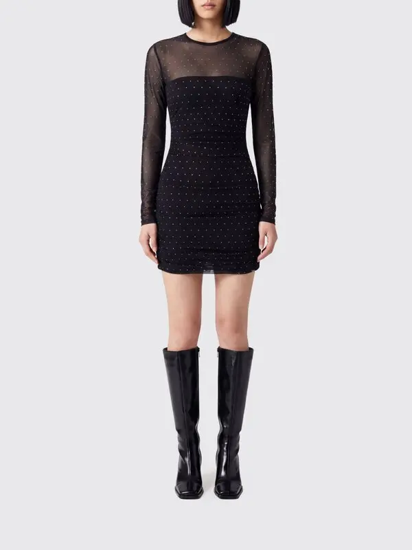 Liu Jo Long-sleeved Slim Fit Rhinestone Sheath Mini Dress