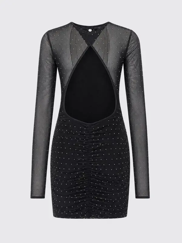 Liu Jo Long-sleeved Slim Fit Rhinestone Sheath Mini Dress