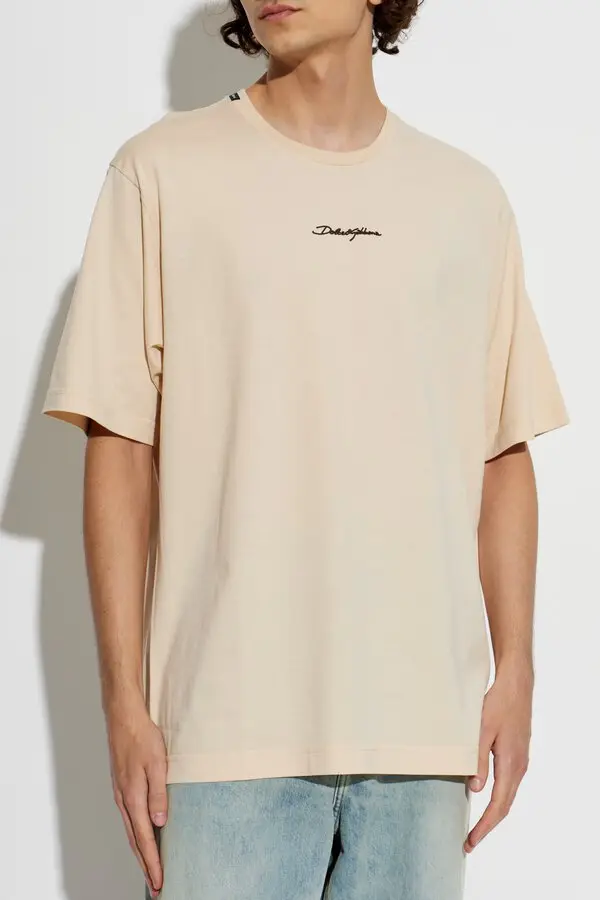 Dolce & Gabbana Cotton T-shirt With Embroidered Logo