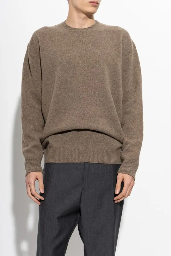 JIL SANDER Wool Crew-neck Sweater - Brown