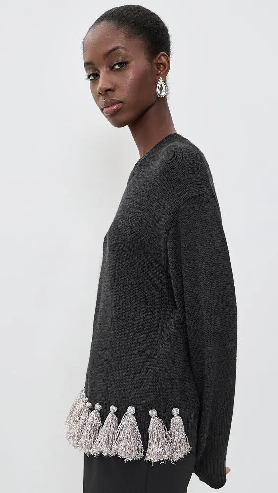 SIMONMILLER Roni Metallic Tassel Sweater