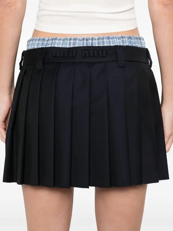 Miu Miu Pleated Mini Skirt
