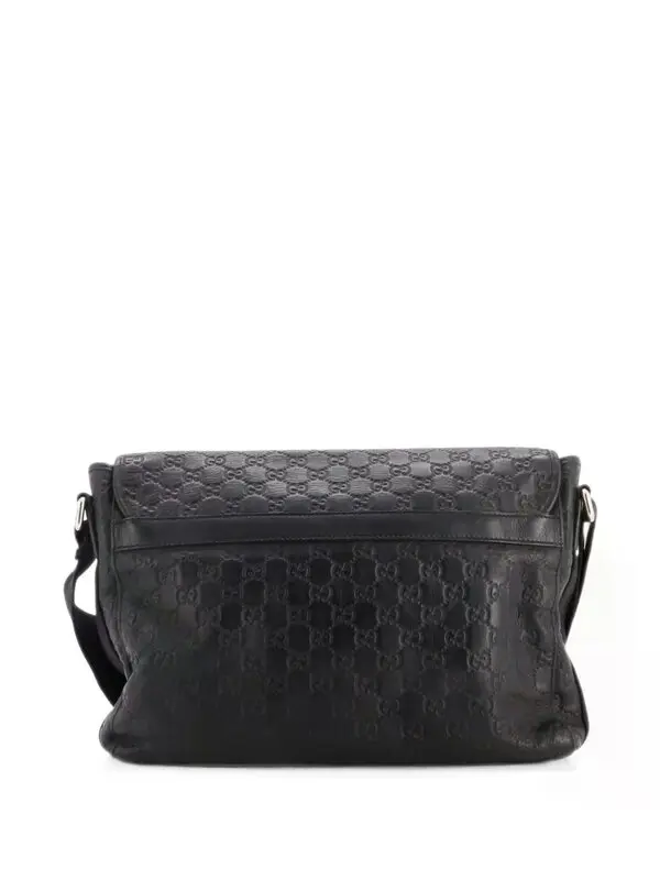 Gucci Messenger Flap Bag Guccissima Rubber Crossbody Bag