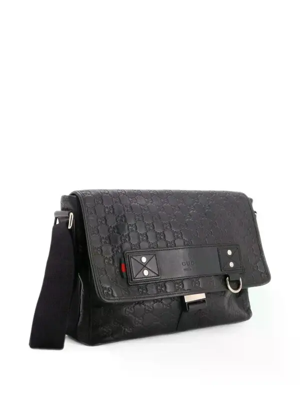 Gucci Messenger Flap Bag Guccissima Rubber Crossbody Bag