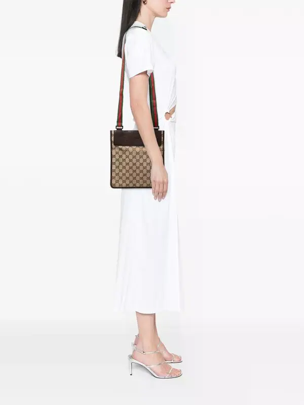 Gucci 2000-2015 Gg Canvas Web Crossbody Bag - Neutrals