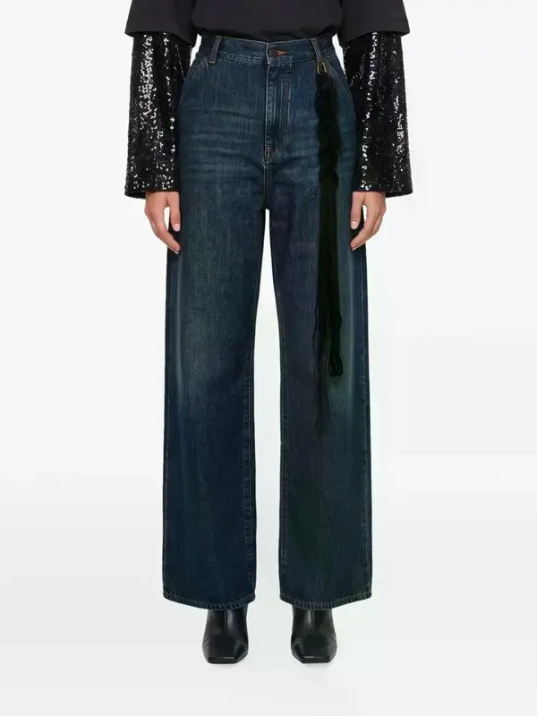 DARKPARK Lisa Fringed Faded Jeans