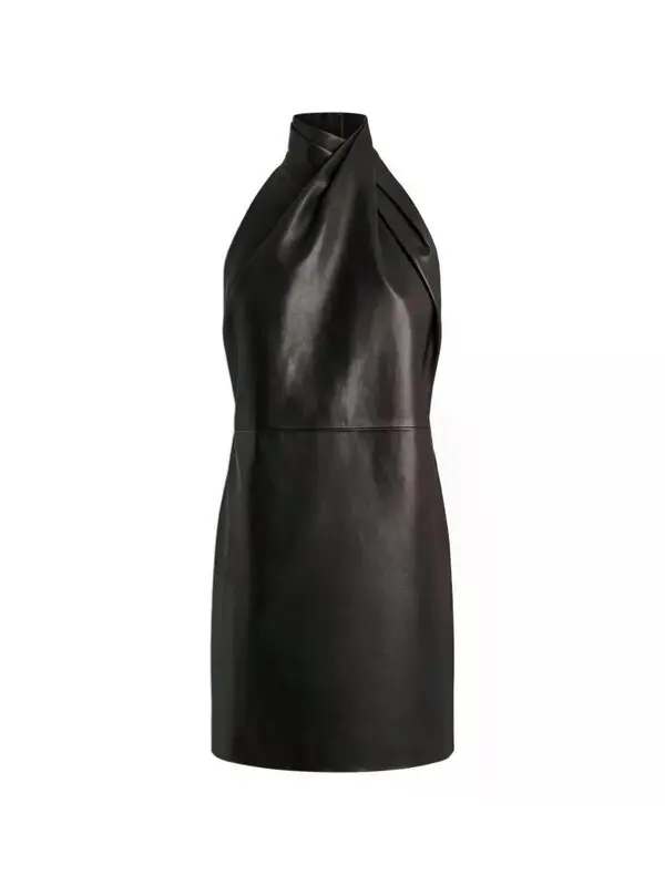 Balmain Lambskin Open-back Dress