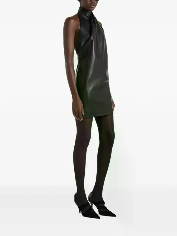 Balmain Lambskin Open-back Dress