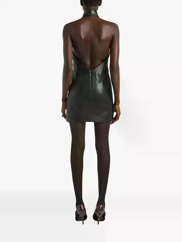 Balmain Lambskin Open-back Dress
