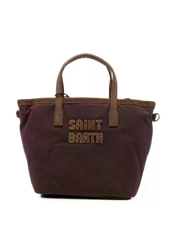 MC2 SAINT BARTH Mini City Logo-patch Suede-trim Tote Bag