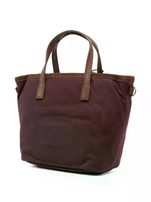 MC2 SAINT BARTH Mini City Logo-patch Suede-trim Tote Bag