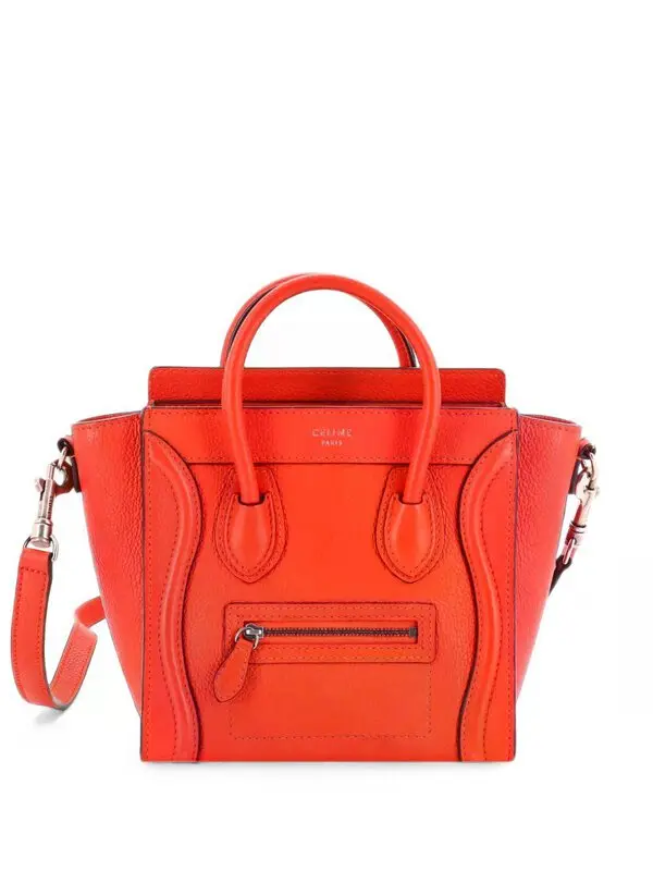Celine Luggage Bag Grainy Leather Nano Crossbody Bag
