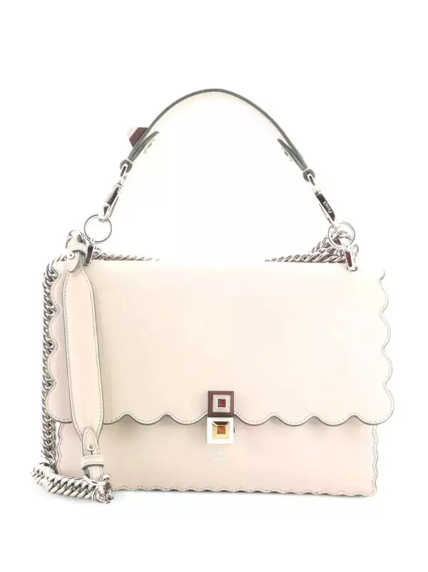 Fendi Kan I Bag Leather Medium Shoulder Bag - Neutrals