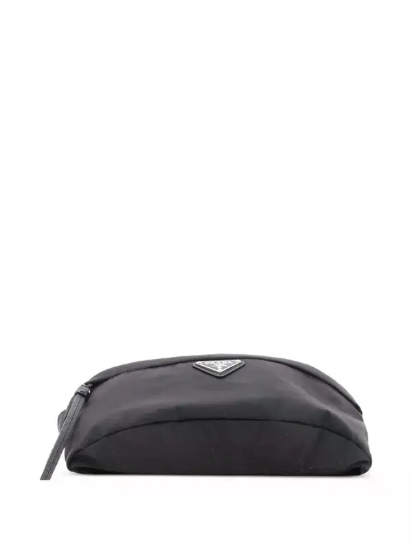 Prada Zip Waist Bag Tessuto Medium Belt Bag - Black