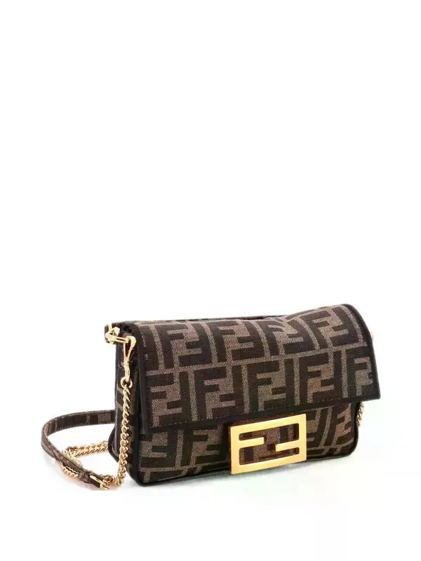 Fendi Baguette Nm Bag Zucca Canvas Mini Crossbody Bag