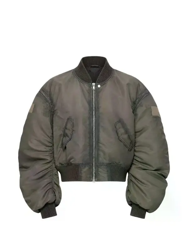Rick Owens Secchia Flight Ruched-sleeve Bomber Jacket